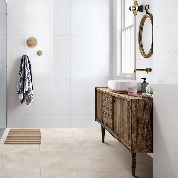 Duratile 25 x 40cm 1.0m² White Gloss Ceramic Wall Tile - 10 Carton ...