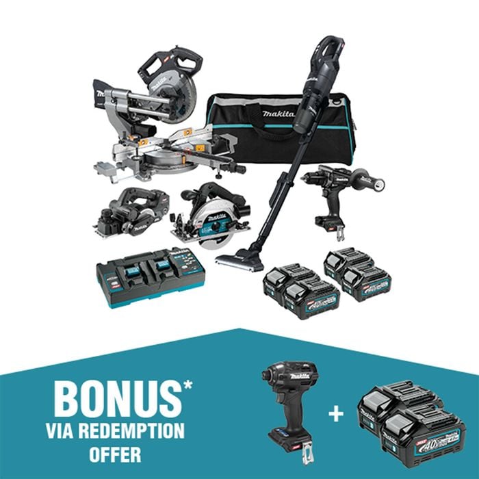 Makita XGT 40V Black 5 Piece Kit - Bunnings New Zealand
