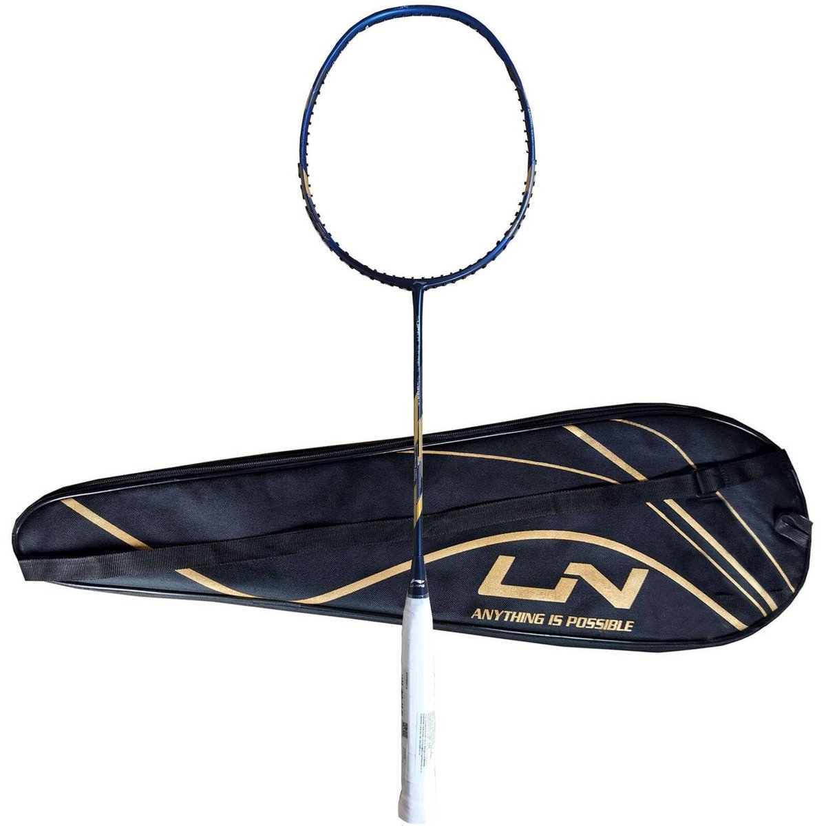 Li-Ning Super Series SS99 Plus Strung Badminton Racket, Navy/Blue/Gold ...