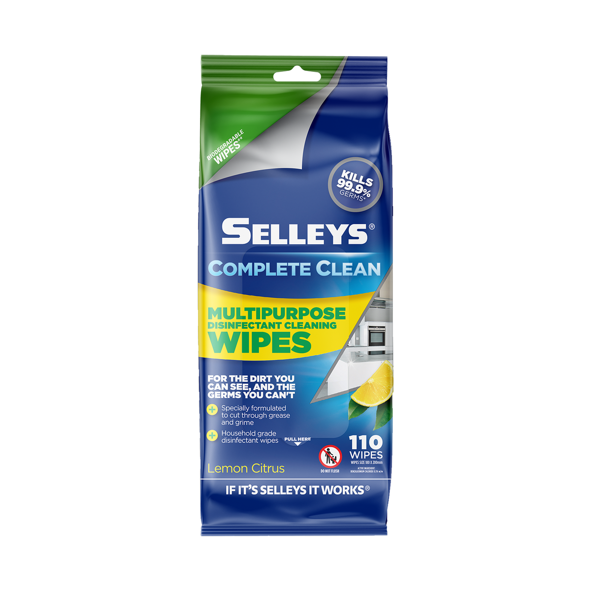 Selleys Complete Clean Biodegradable Multipurpose Disinfectant Wipes ...