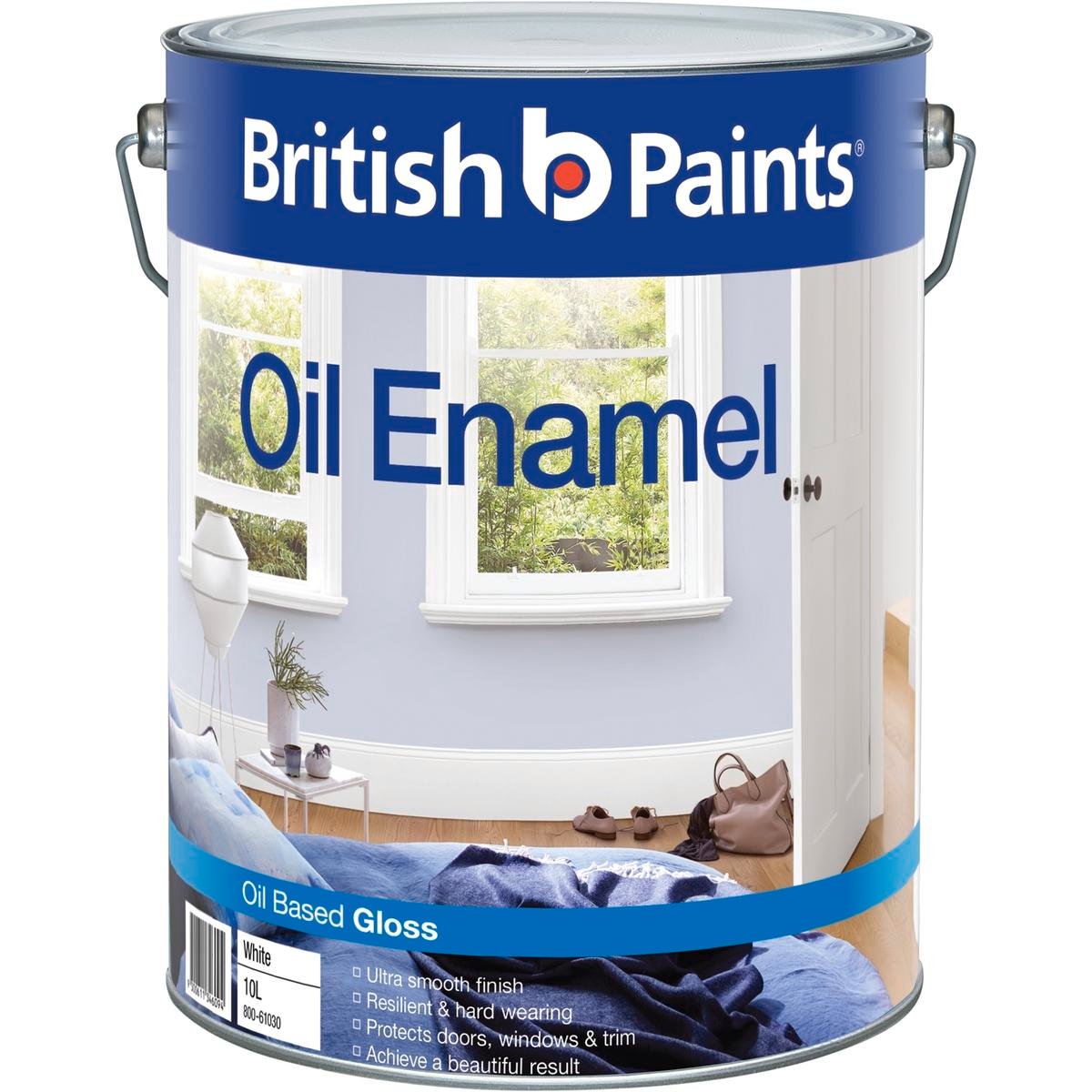 British Paints 10L White Gloss Enamel Paint - Bunnings Australia
