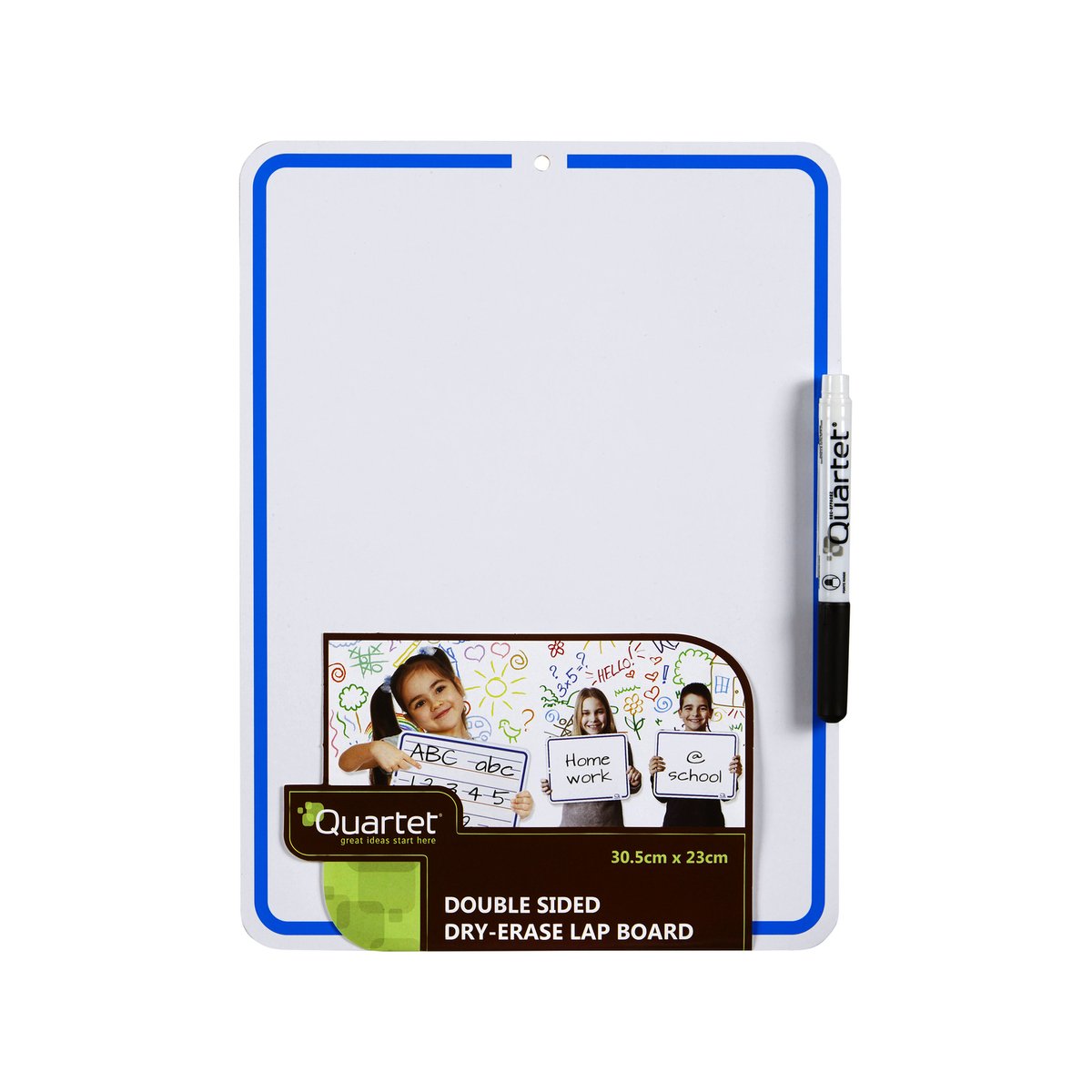 Quartet 2-Sided Non-Magnetic 23x30.5cm Writing Lap Board w/ Marker ...