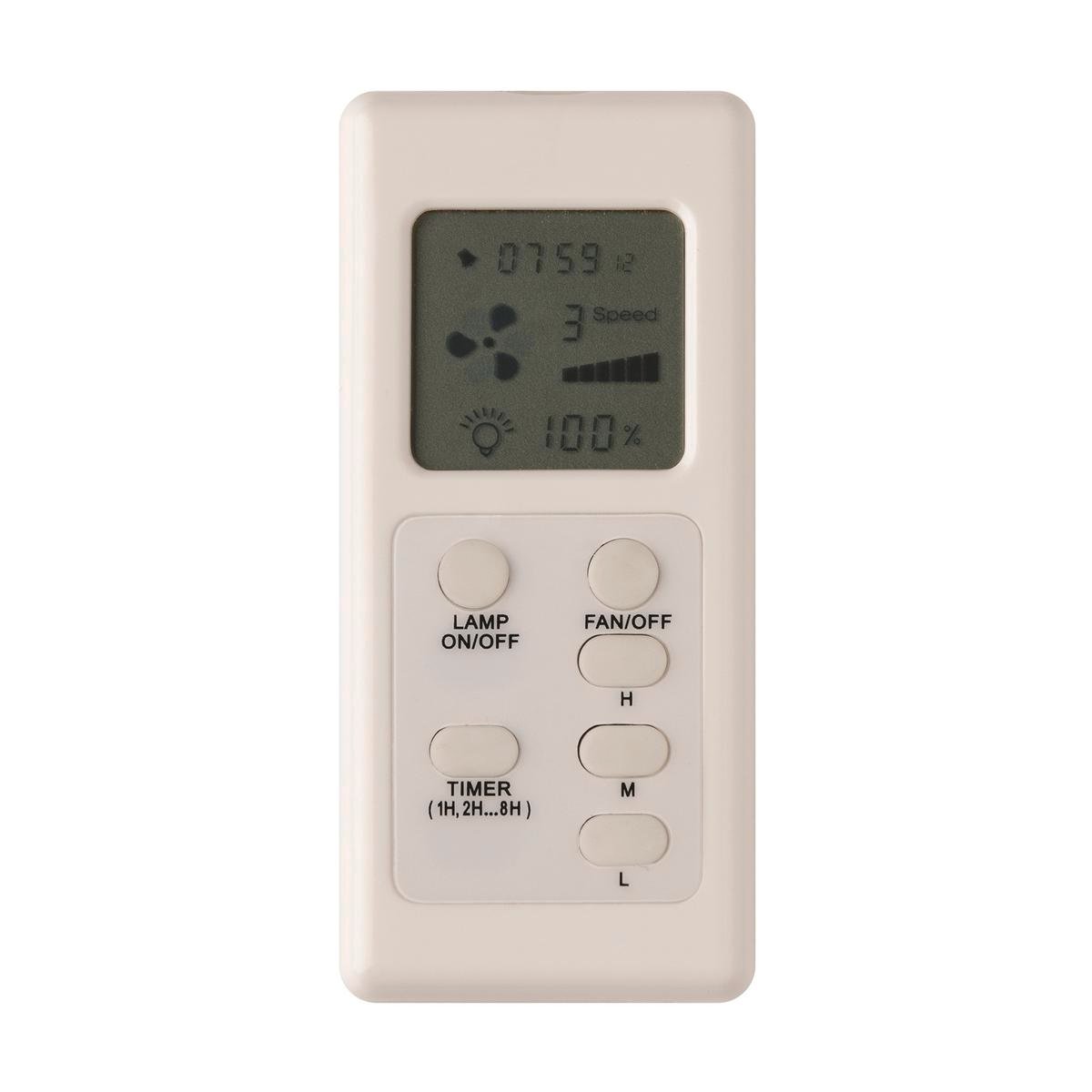 Mercator White Ceiling Fan Remote Control With LCD Screen - Bunnings ...