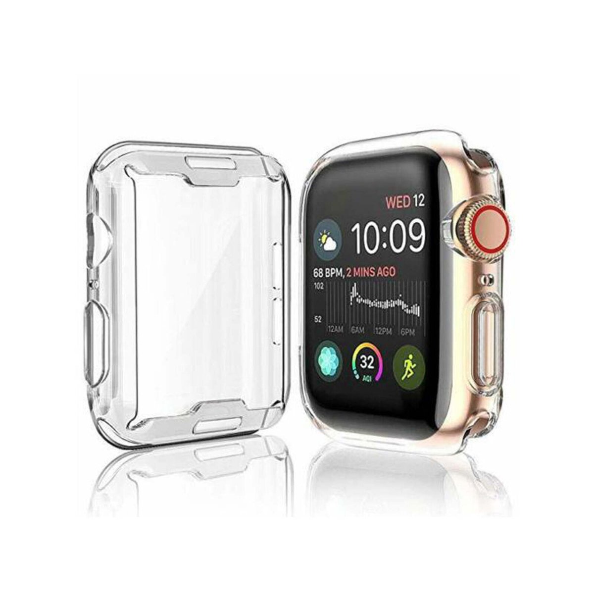 Full Cover iWatch Series Clear Case For Apple Watch 4/5/6/SE 44mm ...