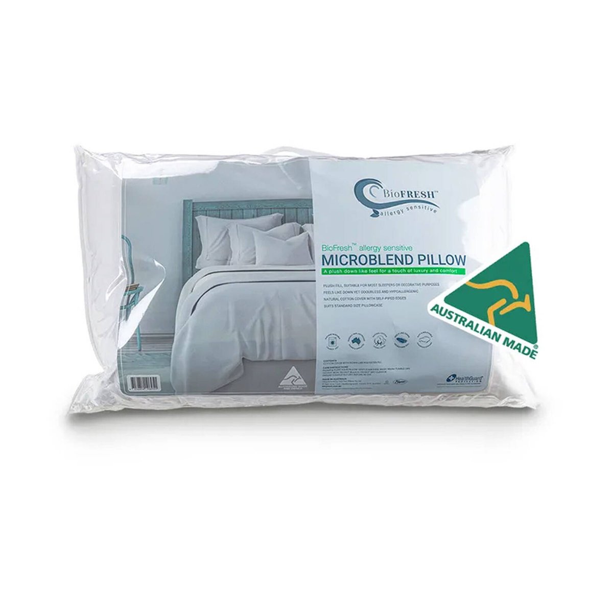 Easyrest BioFresh Allergy Sensitive Microblend Standard Pillow 48 x 73 ...