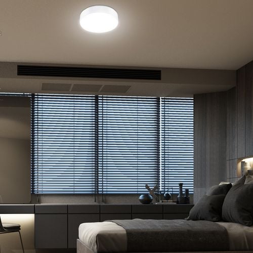 Verve Design 24W Grid Connect Smart Fabric Shade Ceiling Light - White ...