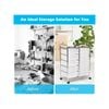 Costway 15-Drawer Storage Trolley Cart Filing Cabinet Clear - Bunnings ...