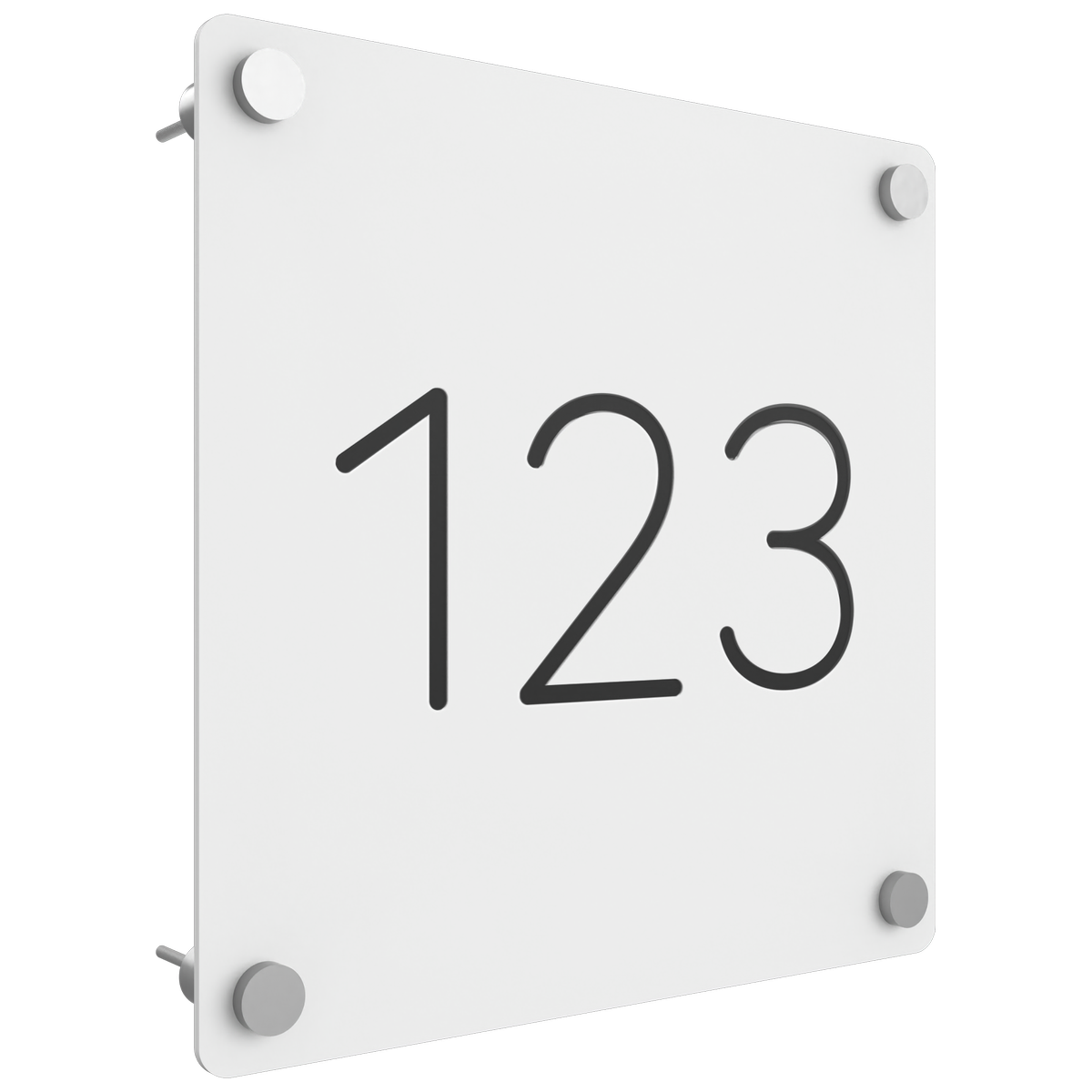 ProtectorAl 280 x 280mm White Satin ACM Engraved Custom House Sign ...