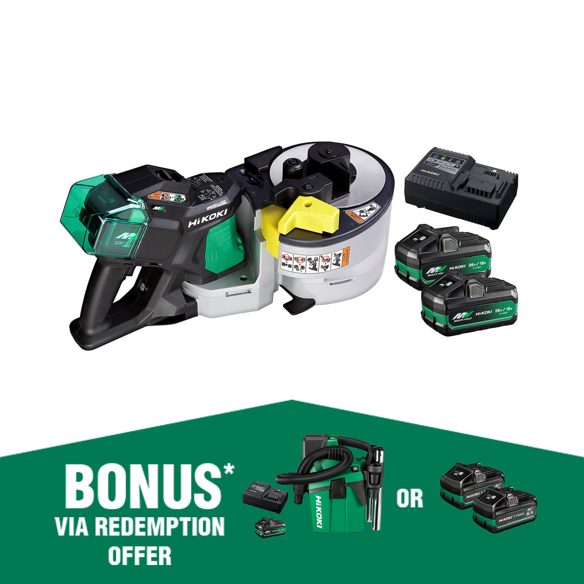 HiKOKI 36V Brushless Rebar Cutter And Bender Kit - Bunnings Australia