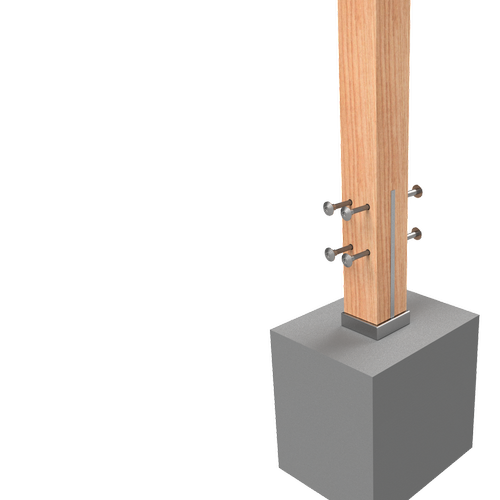 VUEPRO 80 x 80mm Stainless Steel T-Blade Post Support - Bunnings Australia