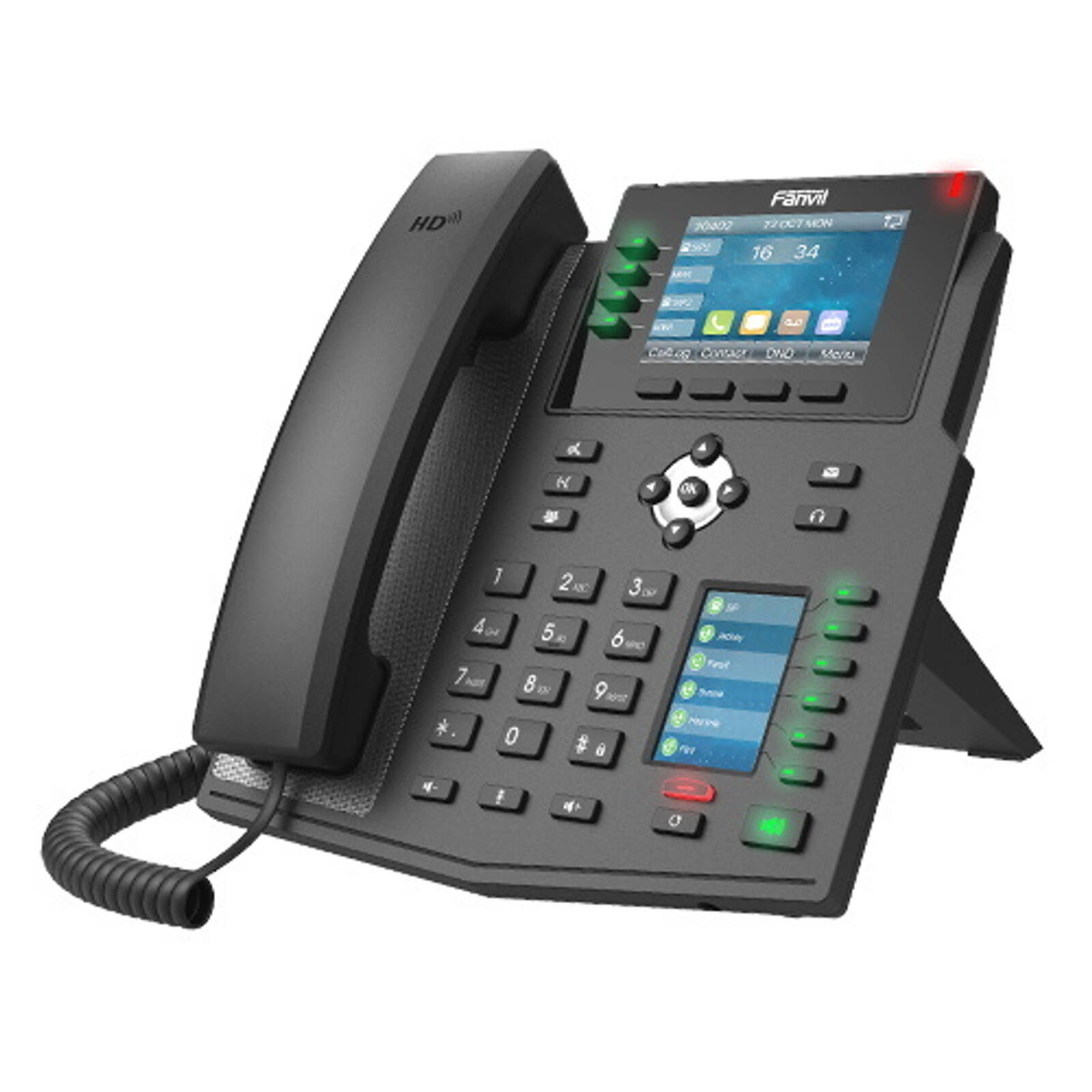 Fanvil X5U High End Enterprise IP Phone - 3.5' Colour Screen, 16 Lines ...