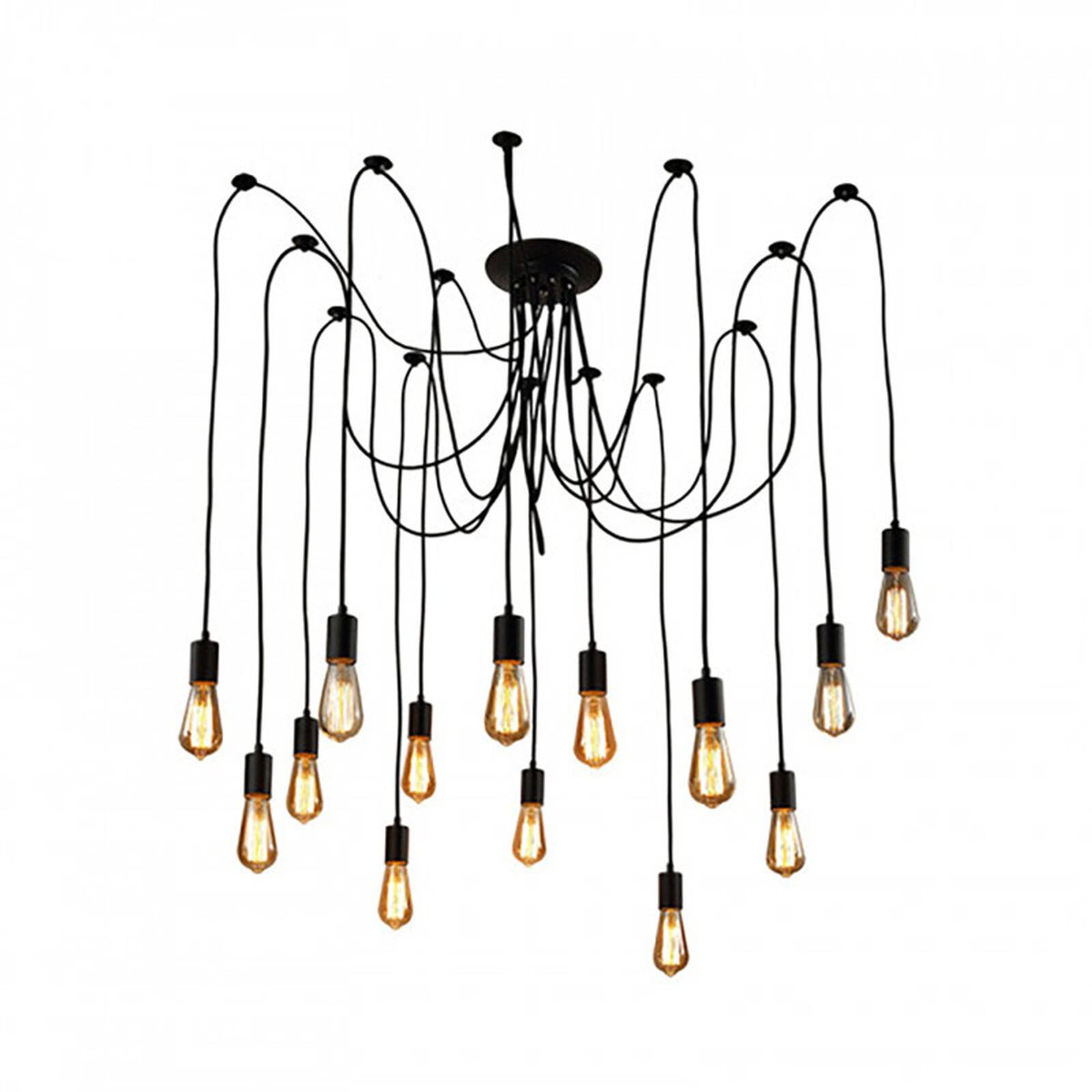 Amonson Lighting 14 Heads Thomas Edison Bulb Chandelier Pendant Light ...