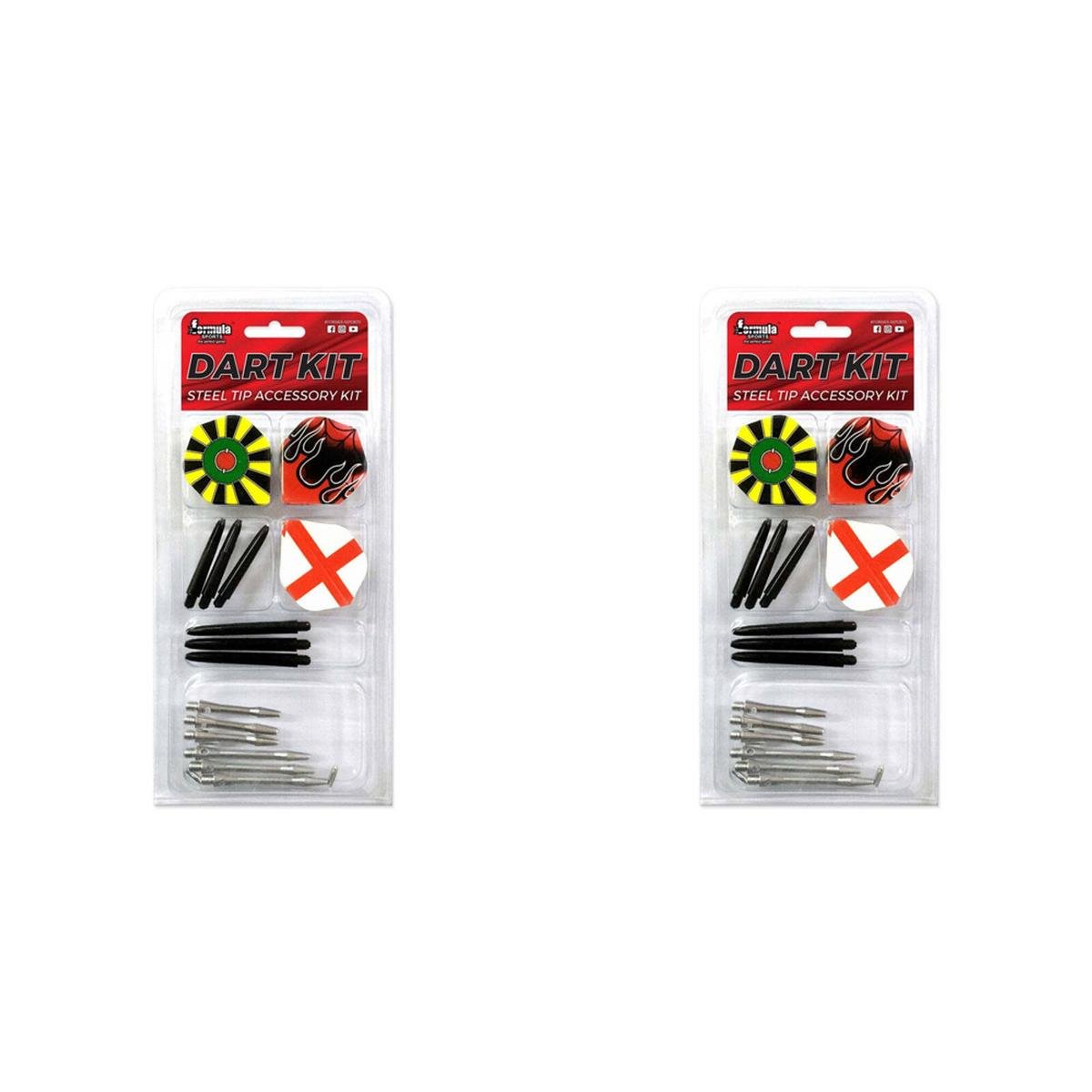 2x 24pc Formula Sports Basic Dart Kit Steel Tip Accessory Set ...