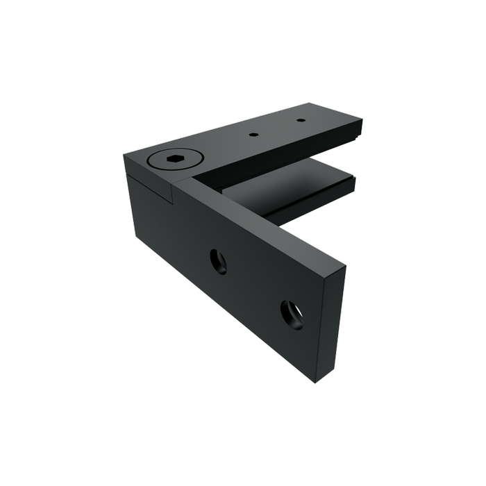 ProtectorAl 27 x 80 x 80mm Black Stainless Steel Wall To Glass Friction ...