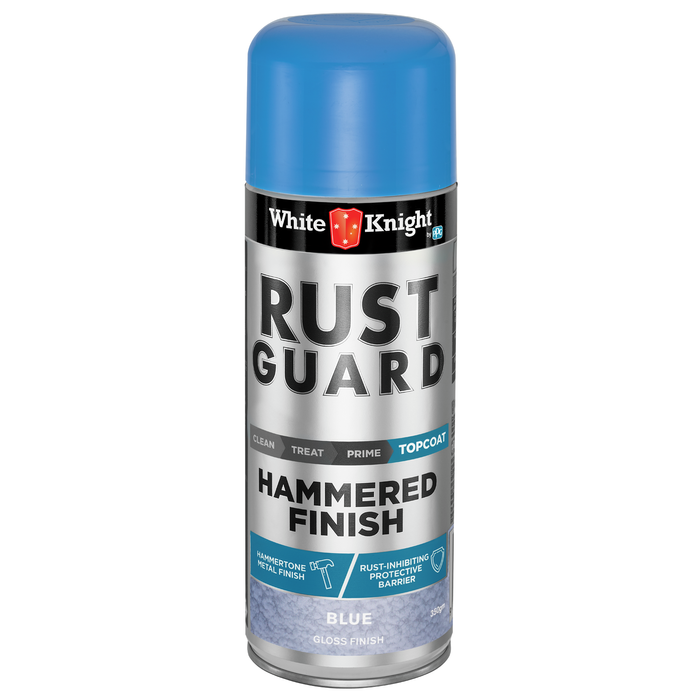 White Knight Rust Guard 350g Gloss Blue Hammered Finish Epoxy Enamel ...