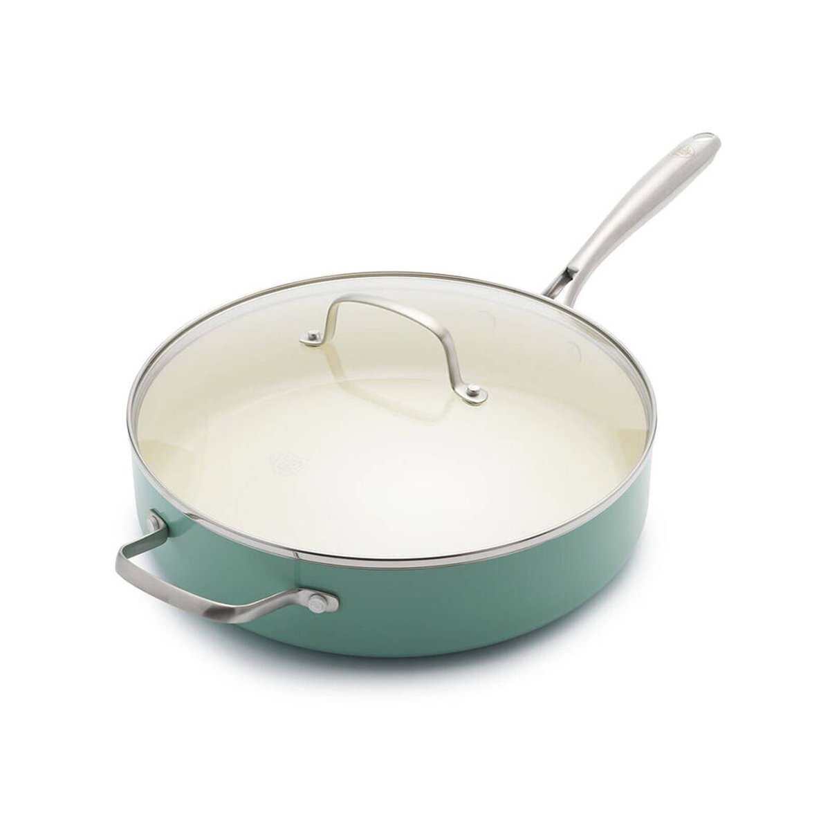 Greenlife Aluminium Artisan 5-Quart Saute Pan w/ Lid Turquoise ...