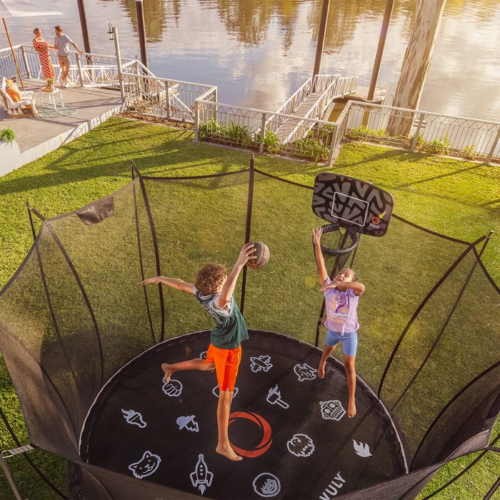VULY Thunder 2 Extra Large 14ft Springless Trampoline with Enclosure ...
