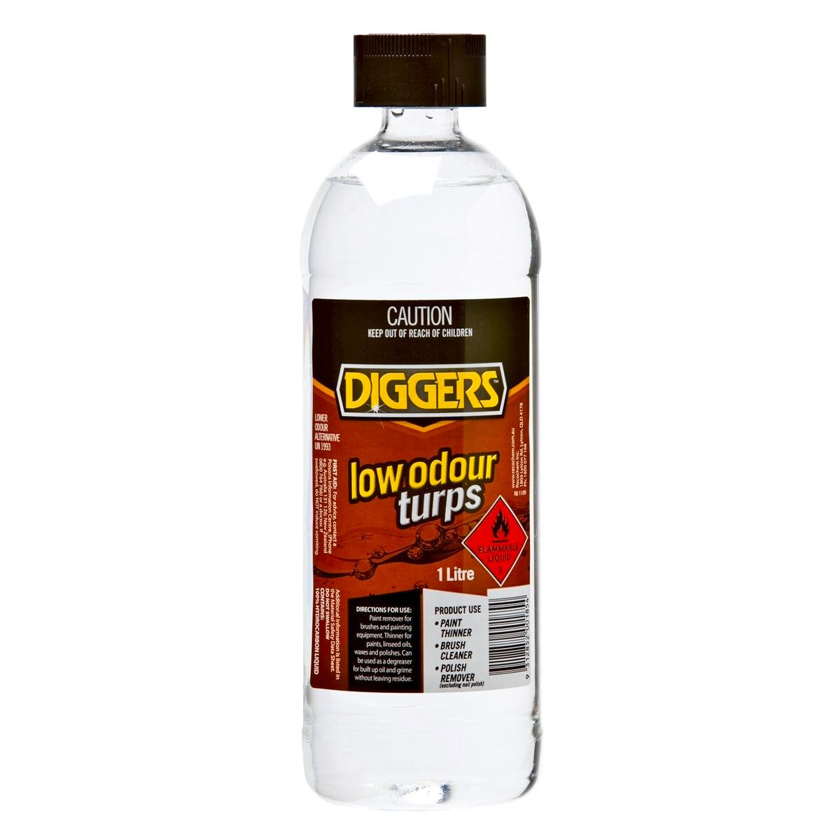 Diggers 1L Low Odour Turpentine - 1L - Bunnings New Zealand