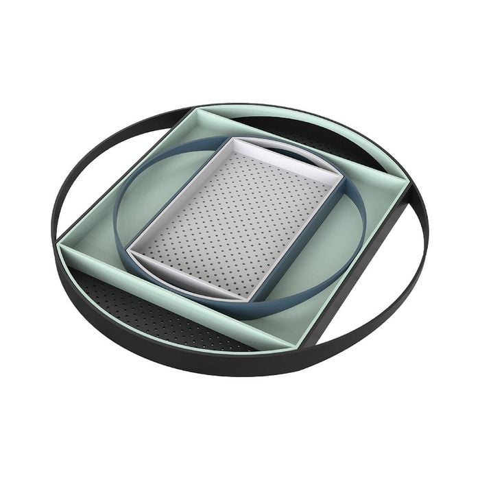 4pc Vigar Flap Glacial Round Nested Serving Tray Set - Bunnings Australia