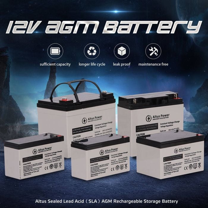 Altus 12V 50ah AGM Battery Deep Cycle SLA Lead Acid Battery - lead acid ...