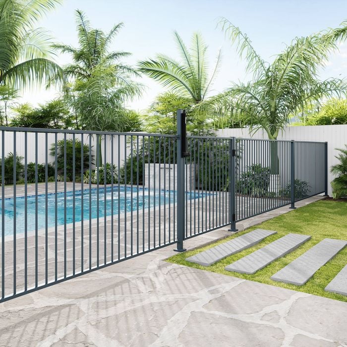 ProtectorAl 2400 x 1200mm Deep Ocean Aluminium Flat Top Pool Fence ...