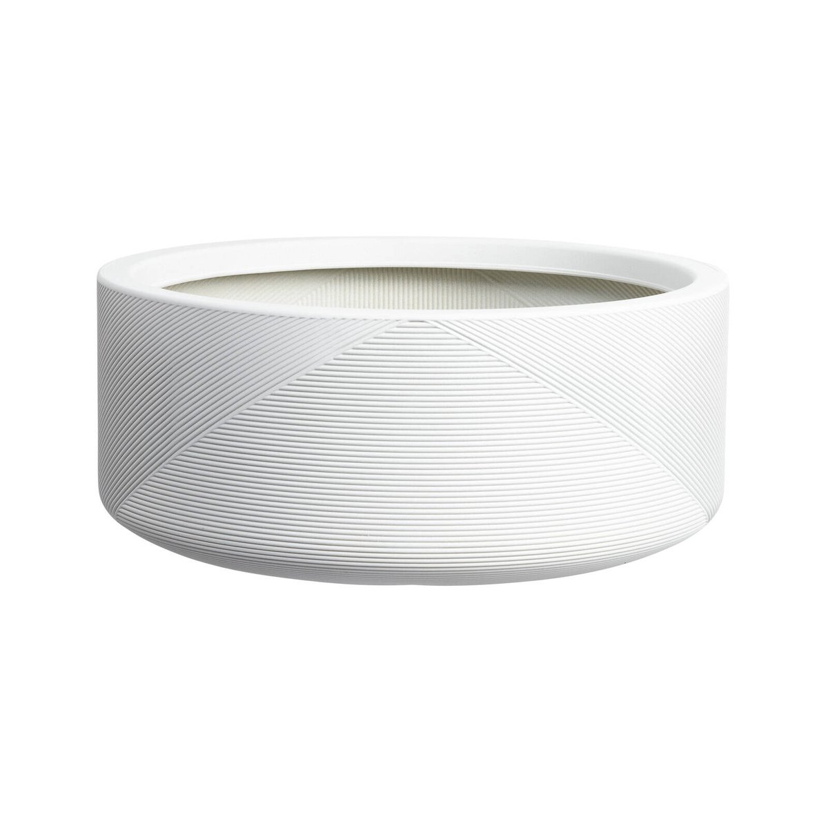 Tuscan Path 37cm White Gavin Bowl Pot - Bunnings Australia