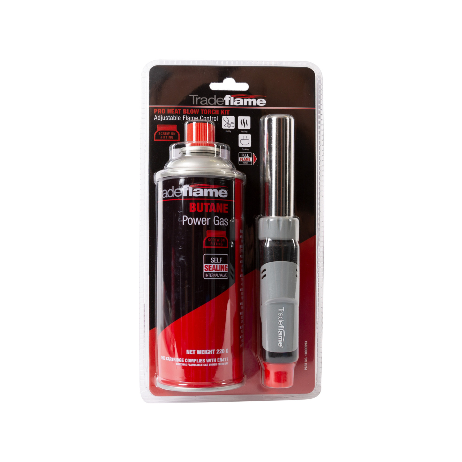 Tradeflame Pro Heat Blow Torch Kit Screw On Fitting