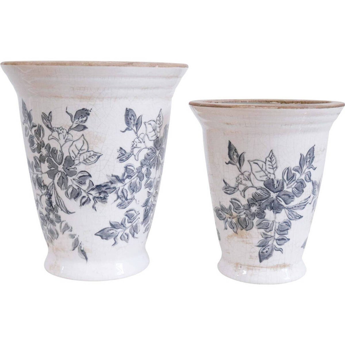 2pc LVD Ceramic Pots Plant Container Home Decor Florence - White ...