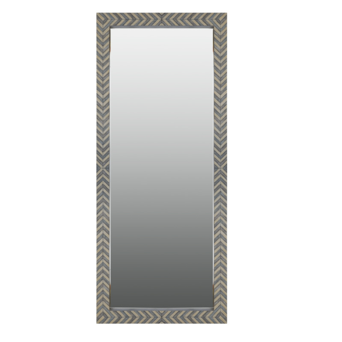 Best World 183cm x 76cm Brown Grey Zebra Fishbone Mirror - Bunnings ...