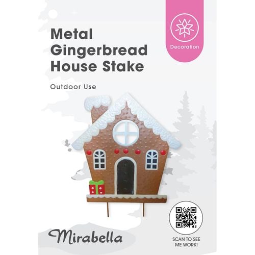 Mirabella Metal Gingerbread House Stake - Bunnings Australia