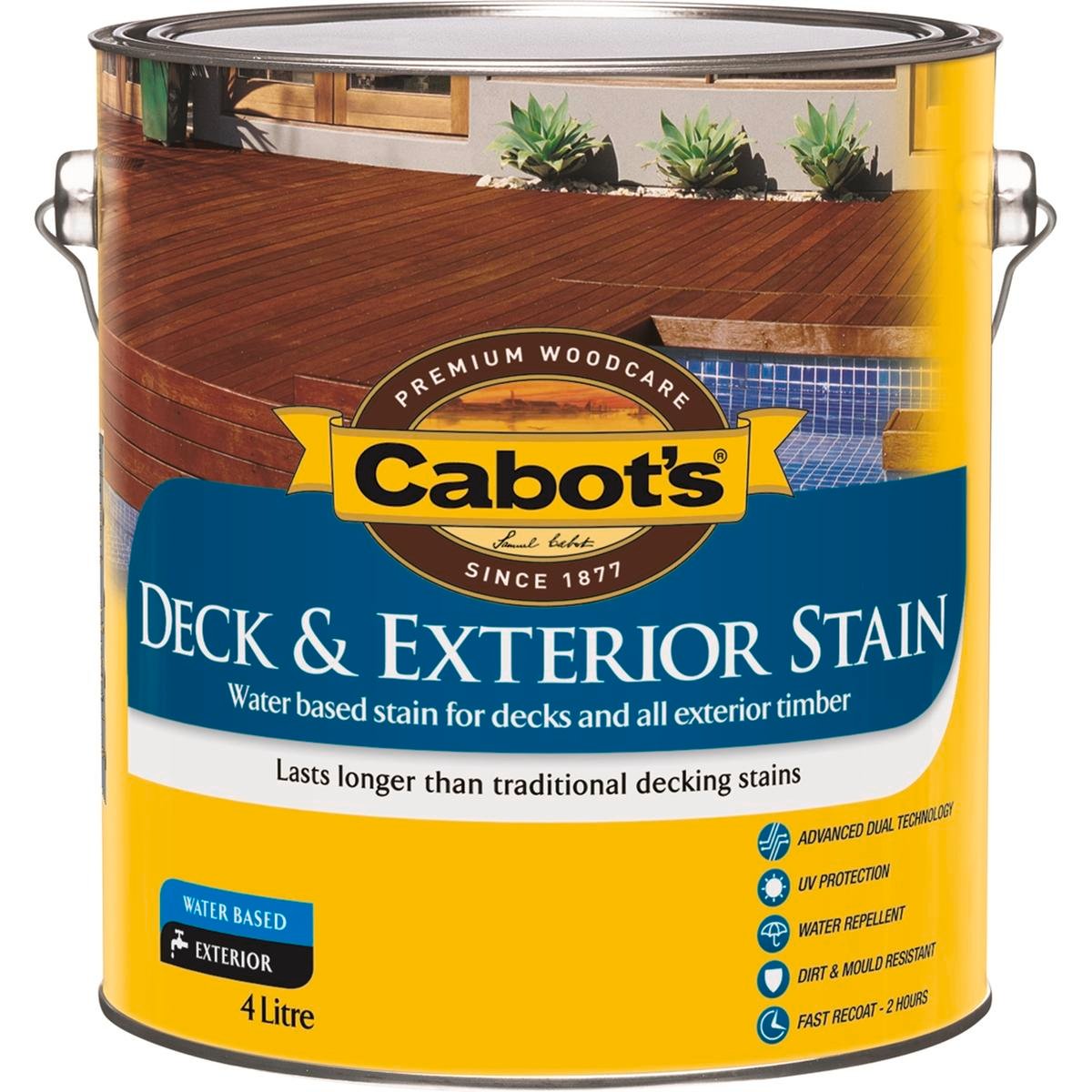 Cabot's 4L Merbau Water Based Deck And Exterior Timber Stain - Bunnings ...