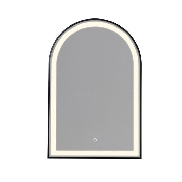 Barelli 900 x 600mm Black Toscana Framed Arch Front Lit LED Mirror ...