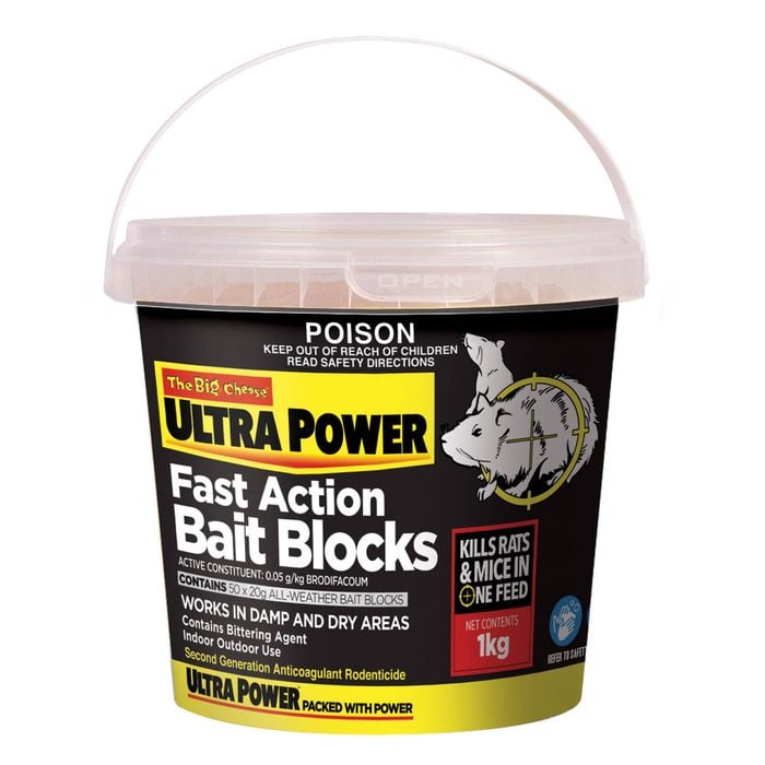 The Big Cheese 1kg Ultra Power Fast Action Bait Blocks - Bunnings Australia