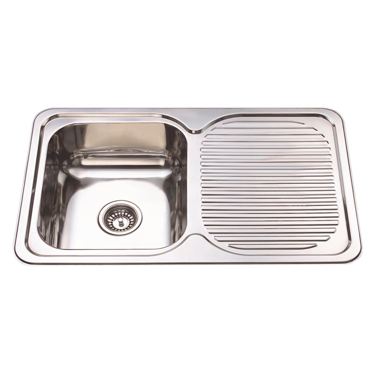 SINX 800 x 500mm Project Forte 1 Bowl 1 Drainer Sink Insert - Bunnings ...