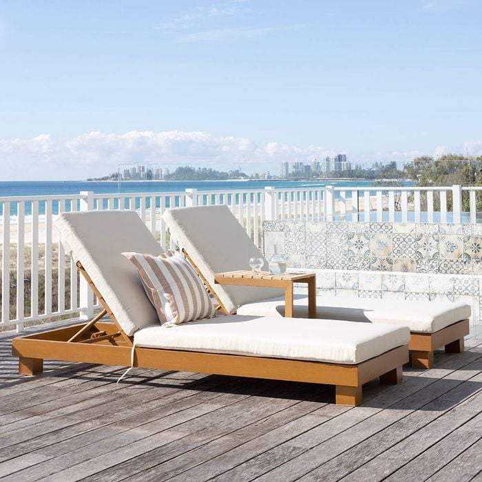 Santorini Outdoor Aluminium Pool Sun Lounge Set White - Textured Grey ...