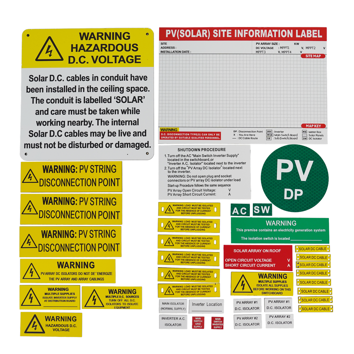 Powerbay 39 Piece Solar Label Kit - Bunnings Australia