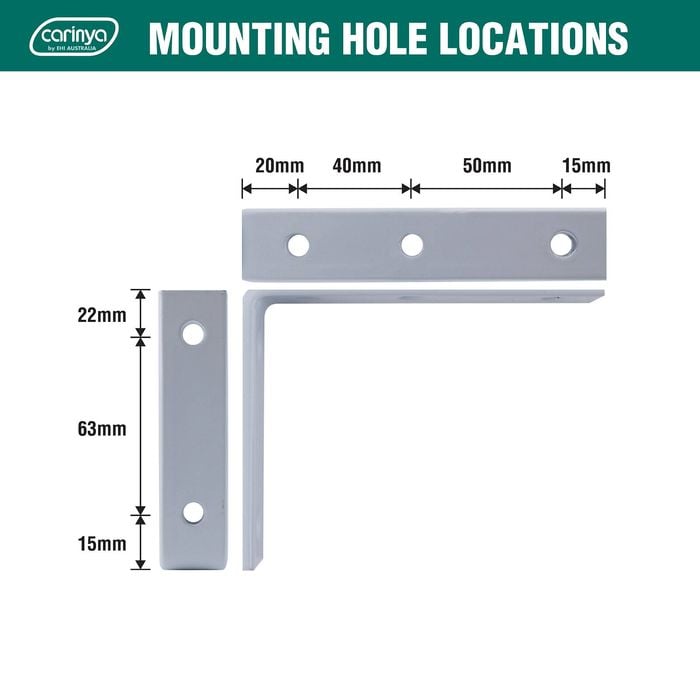 Carinya 100 x 125mm White Heavy Duty Angle Bracket - Bunnings Australia