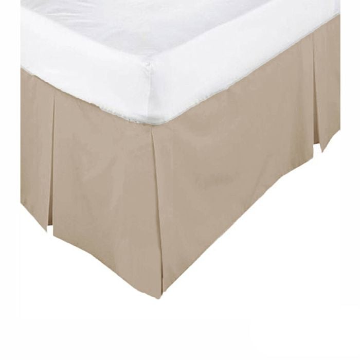 Kingdom Box Pleated Valance Linen - Queen - Bunnings Australia