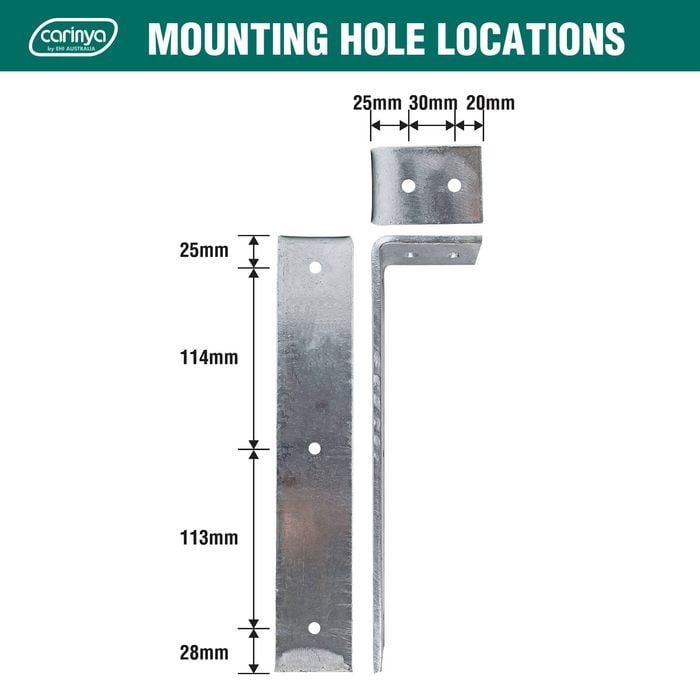 Carinya 280 x 75mm Galvanised Angle Bracket - Bunnings New Zealand