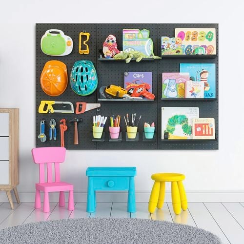 Pinnacle 900 x 450mm Matte Black Metal Pegboard - 900 x 450mm ...