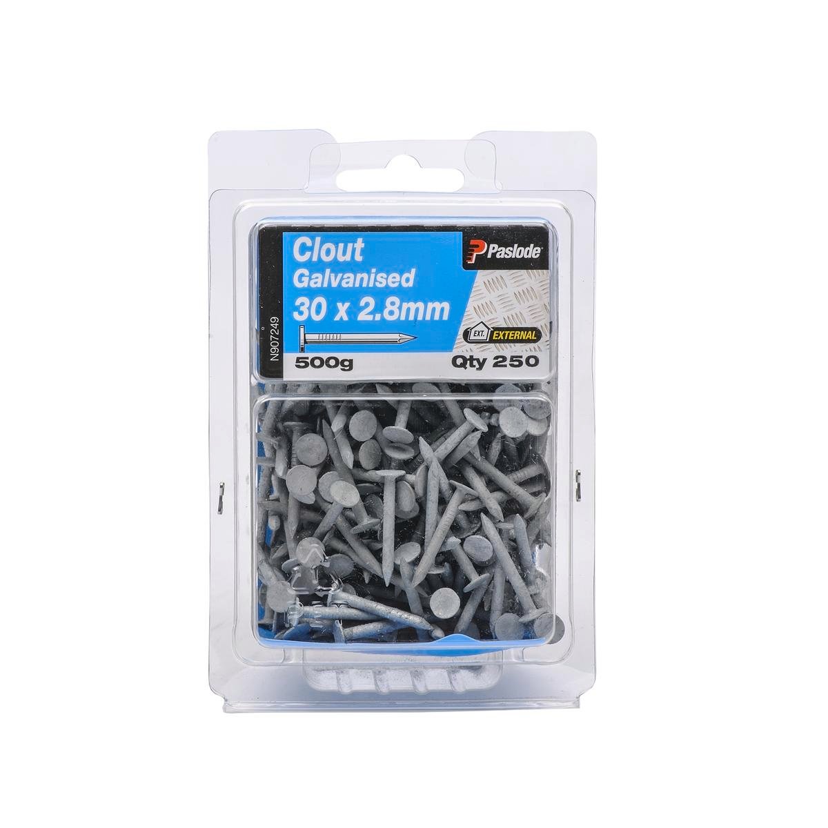 Paslode 30 x 2.8mm 500g Galvanised Clouts - 250 Pack - Bunnings Australia