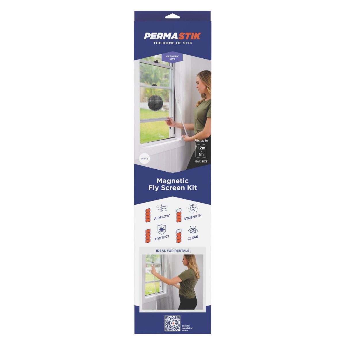 Permastik 1.2m x 1m Magnetic Insect Screen Kit - Bunnings Australia