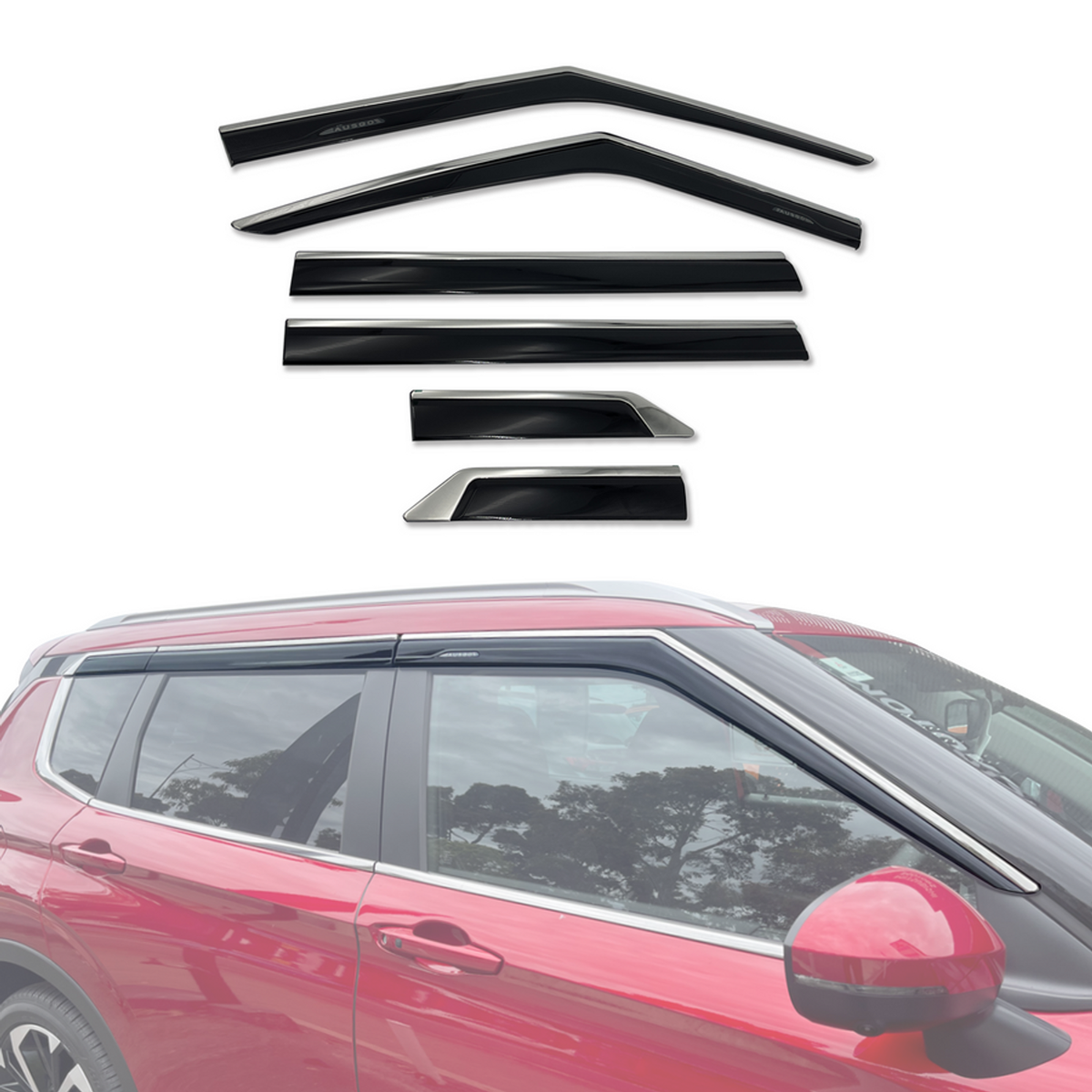 AUSGO Stainless Trim Weather Shields for Mitsubishi Outlander ZM 2021 ...