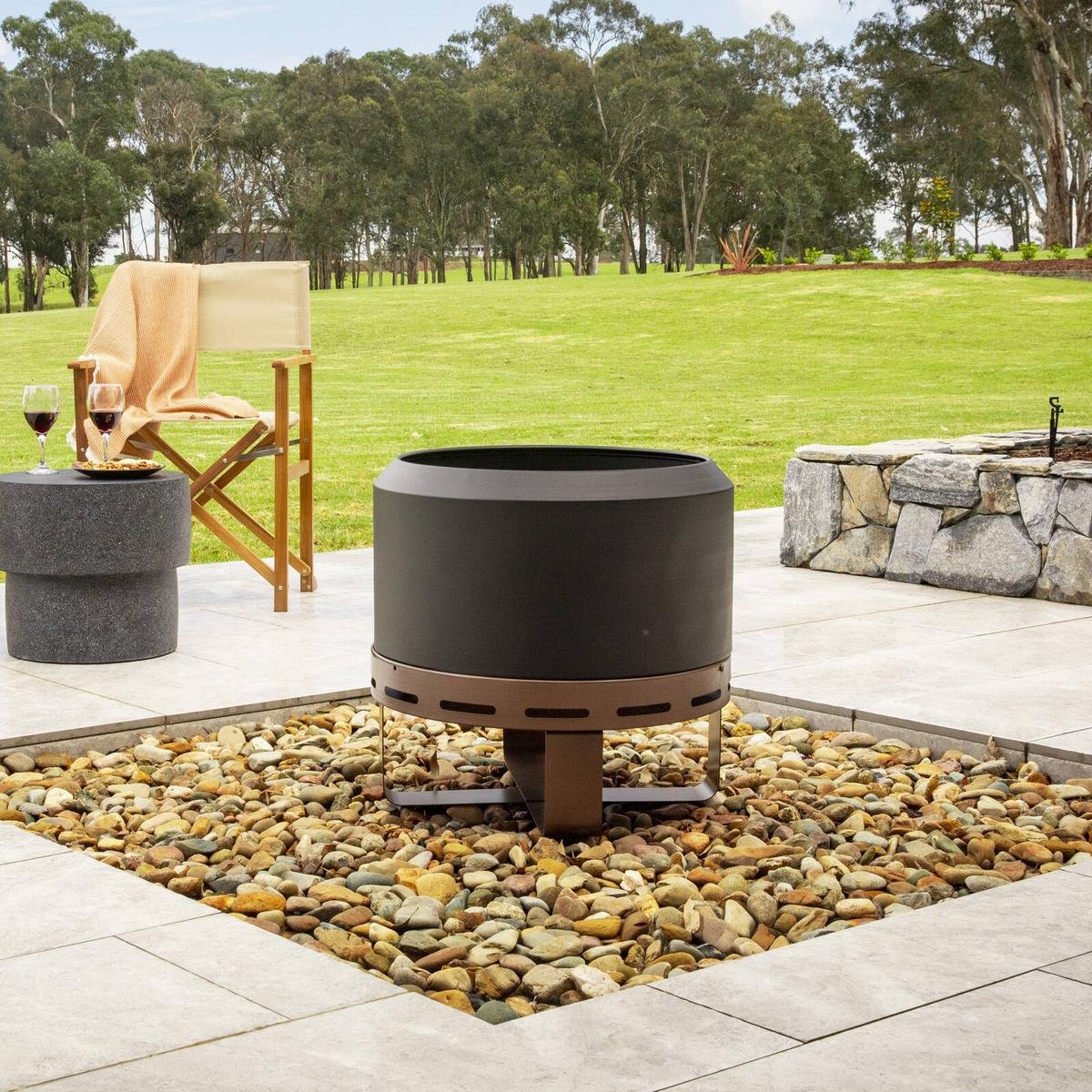 AURUS 600mm Low Smoke Technology Fire Pit - Bunnings Australia