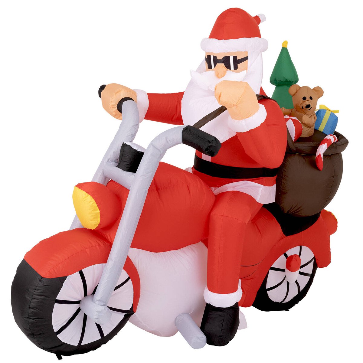 Arlec 1.5m Inflatable Santa on Motorcycle - Bunnings Australia