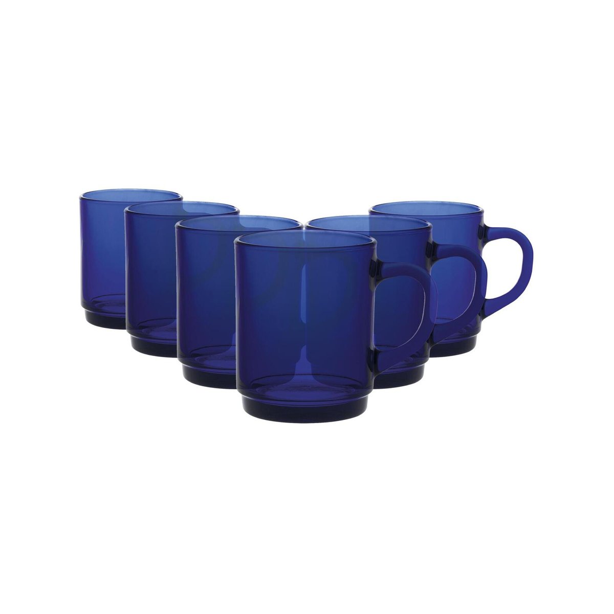 Duralex Versailles Coffee Glasses - 260ml - Sapphire - Pack of 6 ...