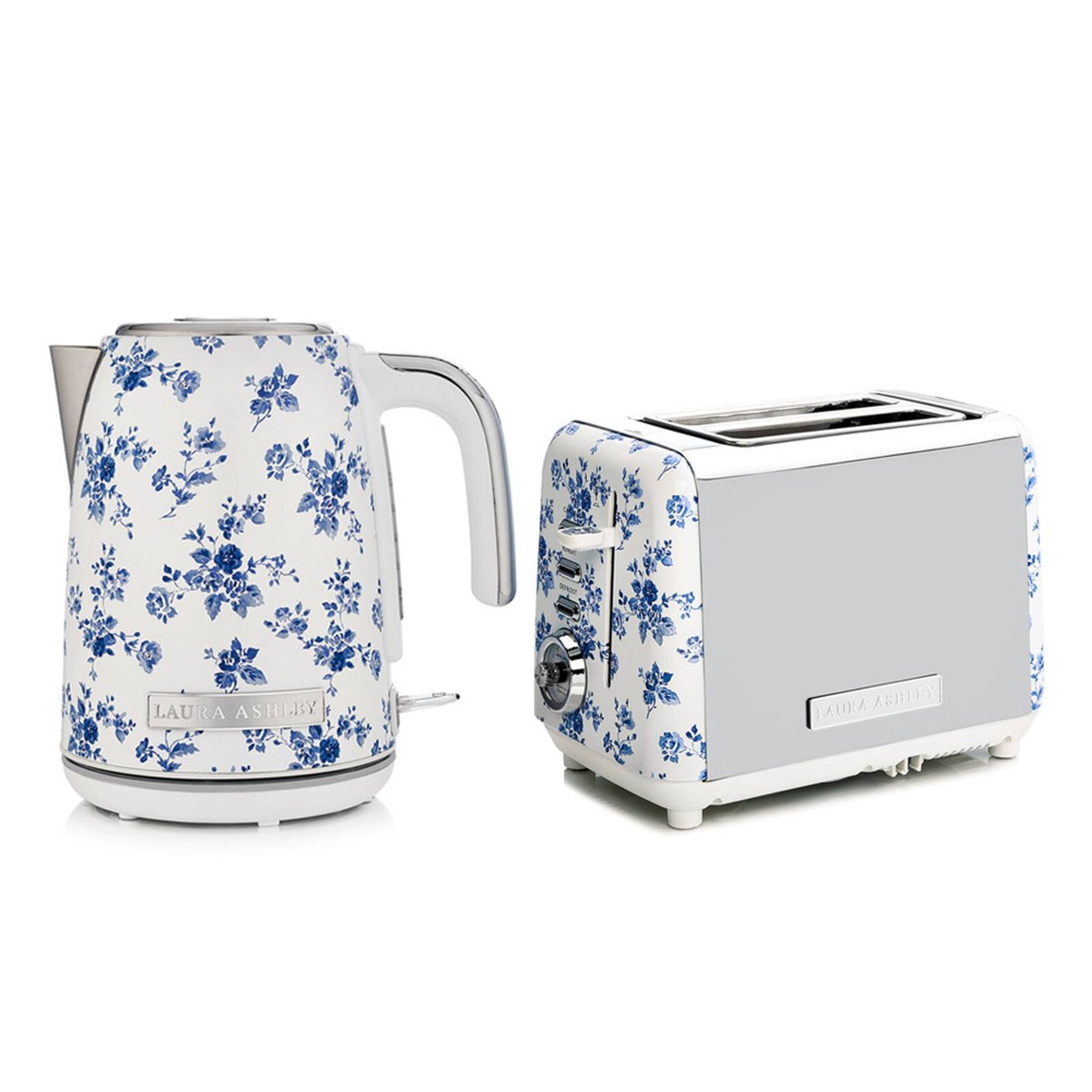 Laura Ashley 1.7L Jug Kettle & 2-Slice Bread Toaster Stainless Steel ...