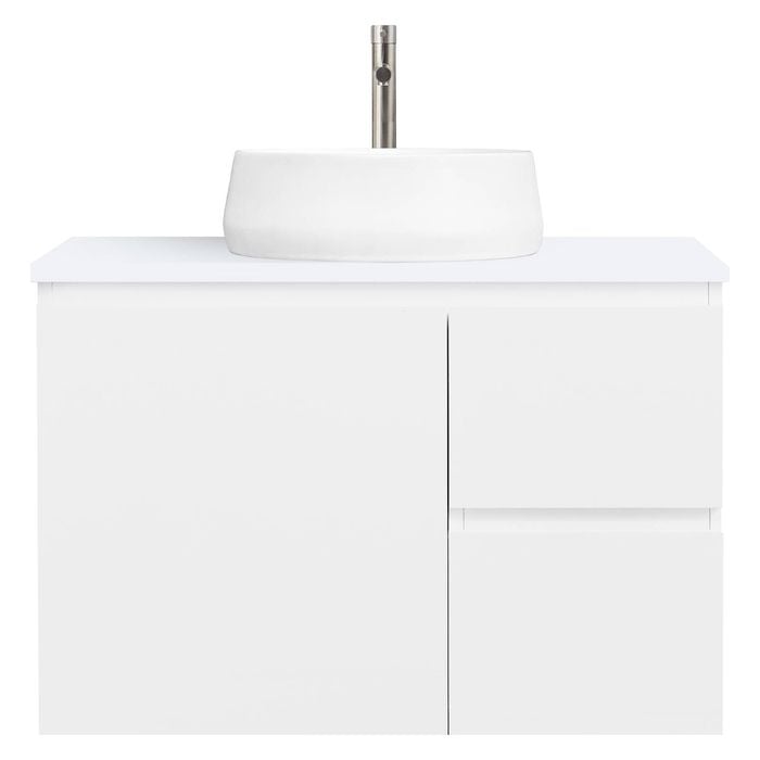CIBO 750mm White Nordic Wall Hung Bathroom Vanity With Pod White Matte ...