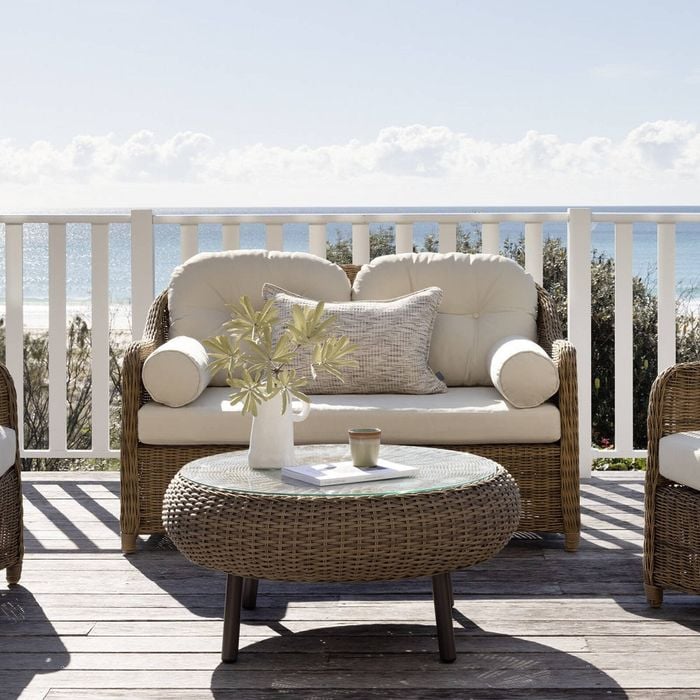 Outdoor wicker lounge bunnings store