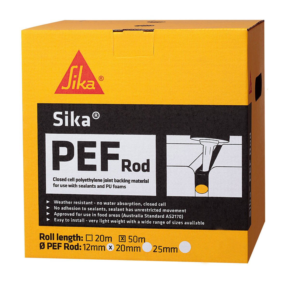Sika 12mm x 50m P.E.F Backing Rod - Bunnings New Zealand